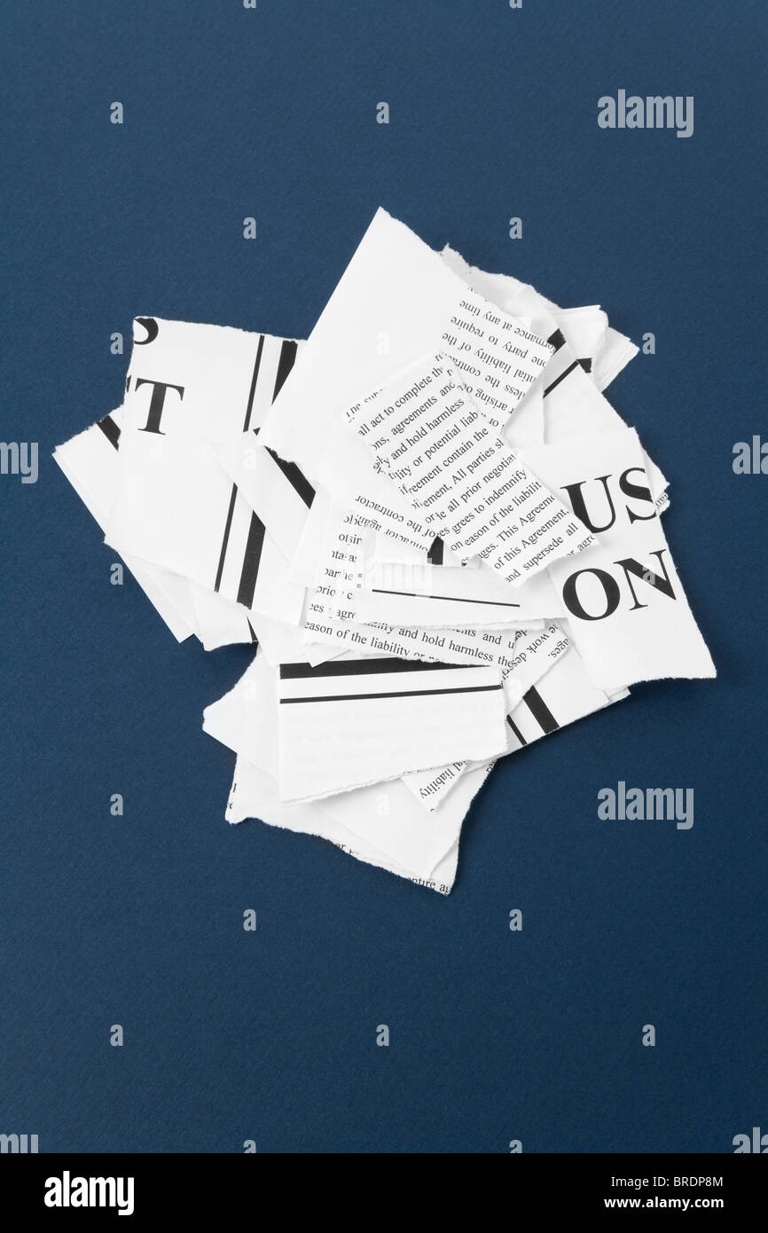 Torn Business Document for background Stock Photo - Alamy