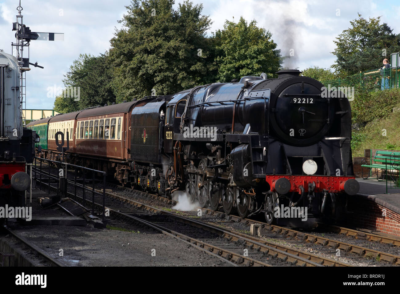 Steam trains on the Mid-Hants Railway in Hampshire, England. taken at ...