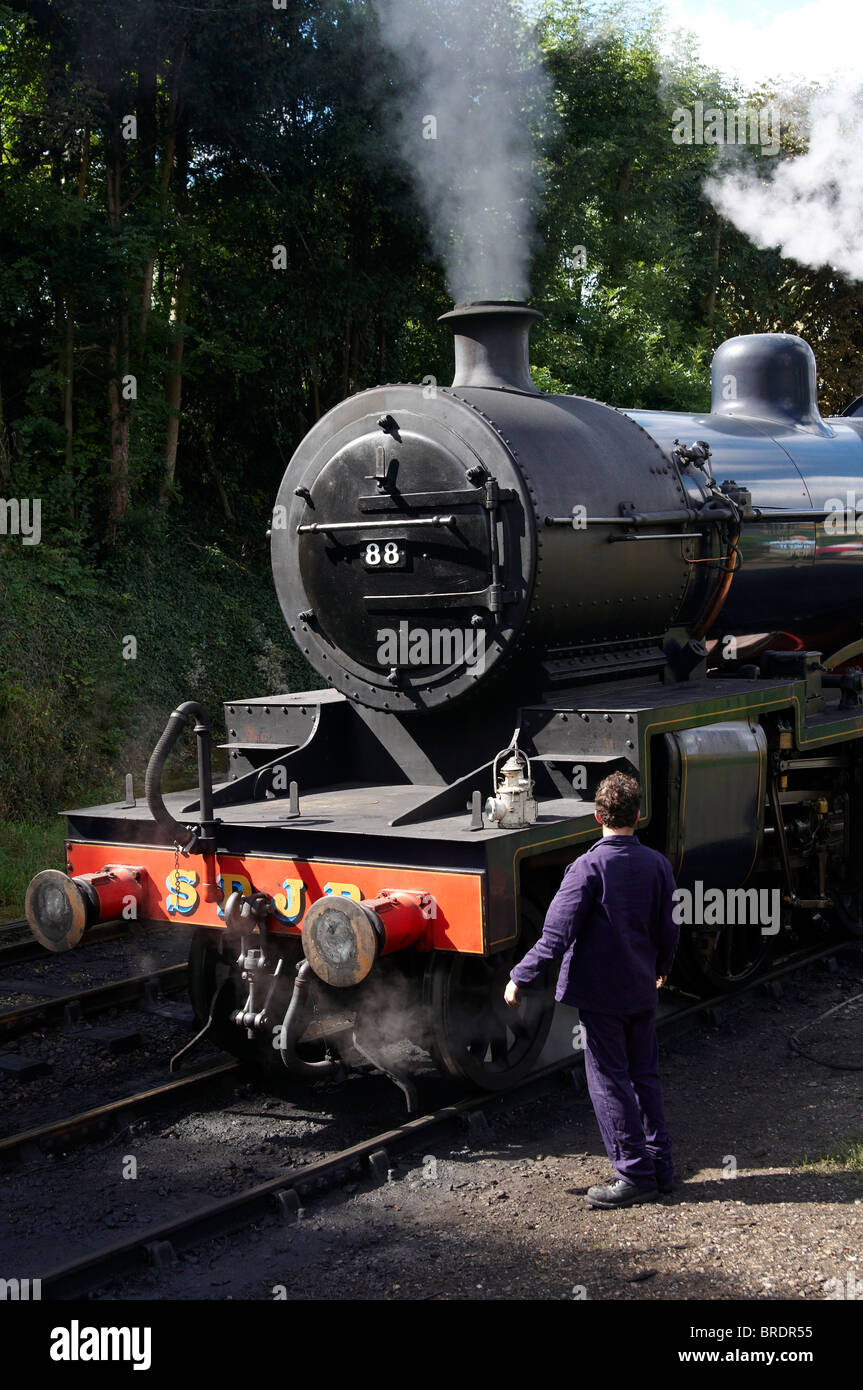 Steam trains on the Mid-Hants Railway in Hampshire, England. taken at ...