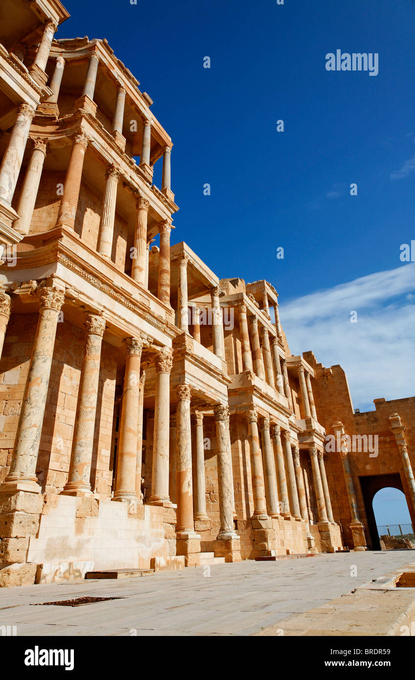 The Roman theatre at Sabratha, Libya Stock Photo - Alamy