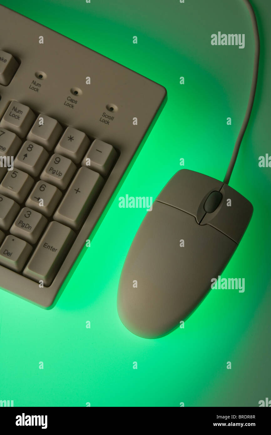 computer keyboard and mouse close up shot Stock Photo - Alamy