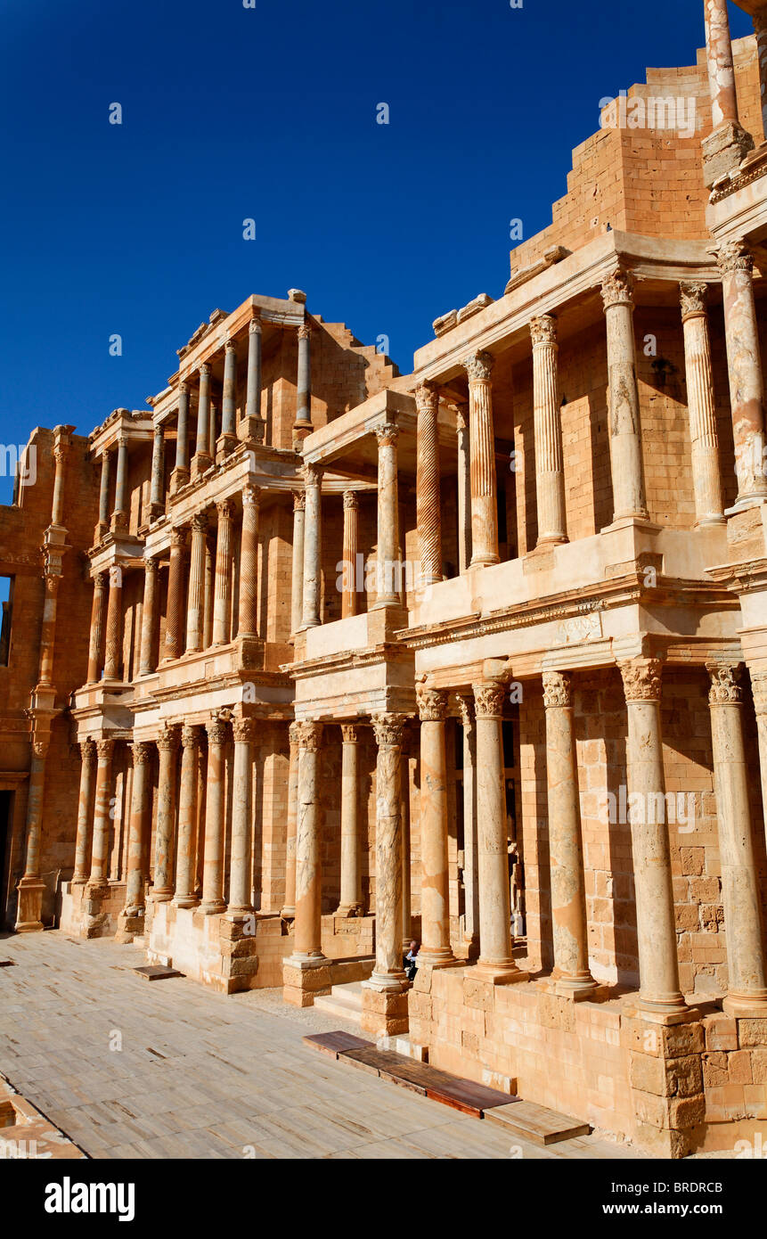 The Roman theatre at Sabratha, Libya Stock Photo - Alamy