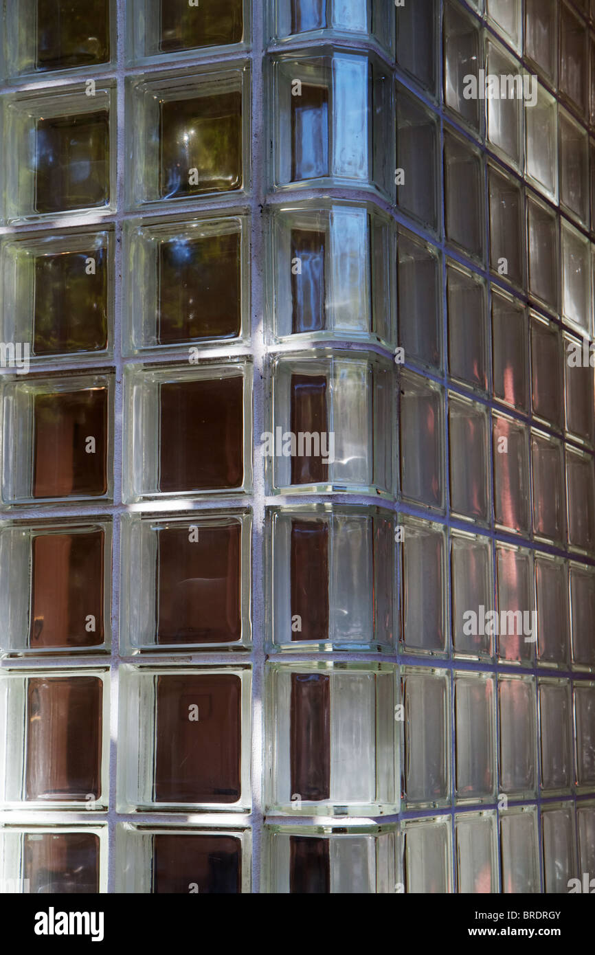 Front side corner of glass wall on new building Stock Photo - Alamy