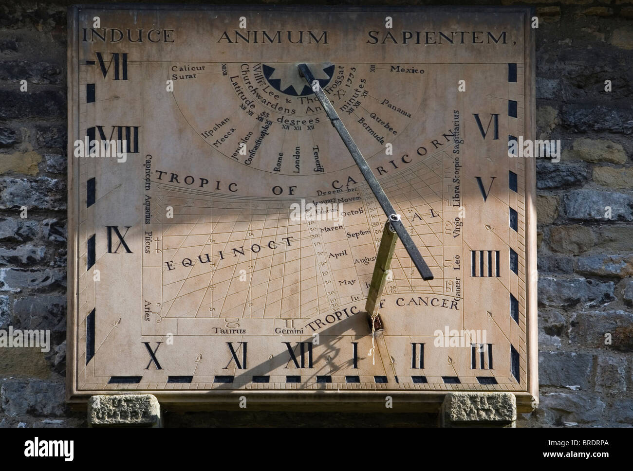 Sundial 18th century hi-res stock photography and images - Alamy
