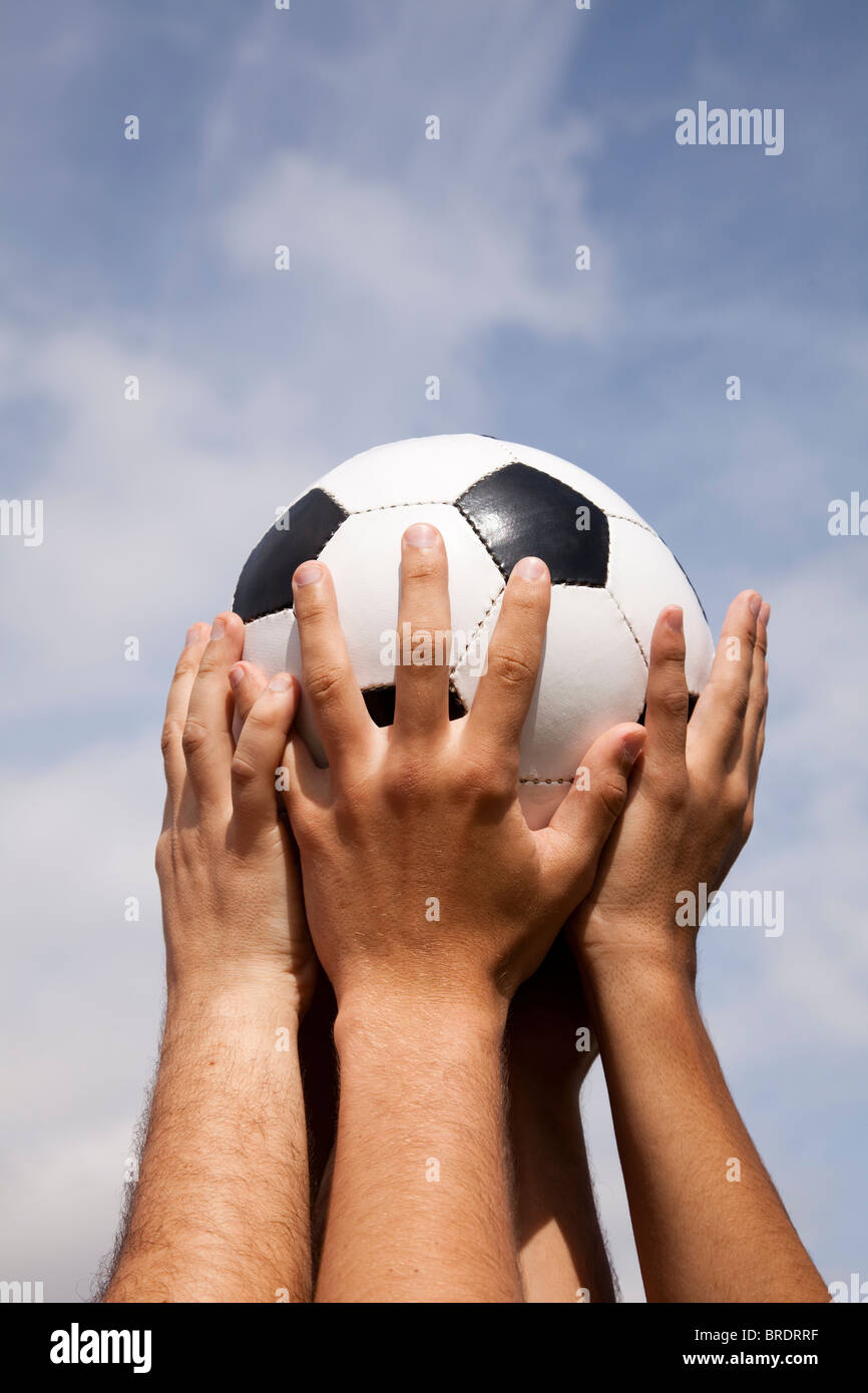 Soccer player raising trophy hi-res stock photography and images - Alamy