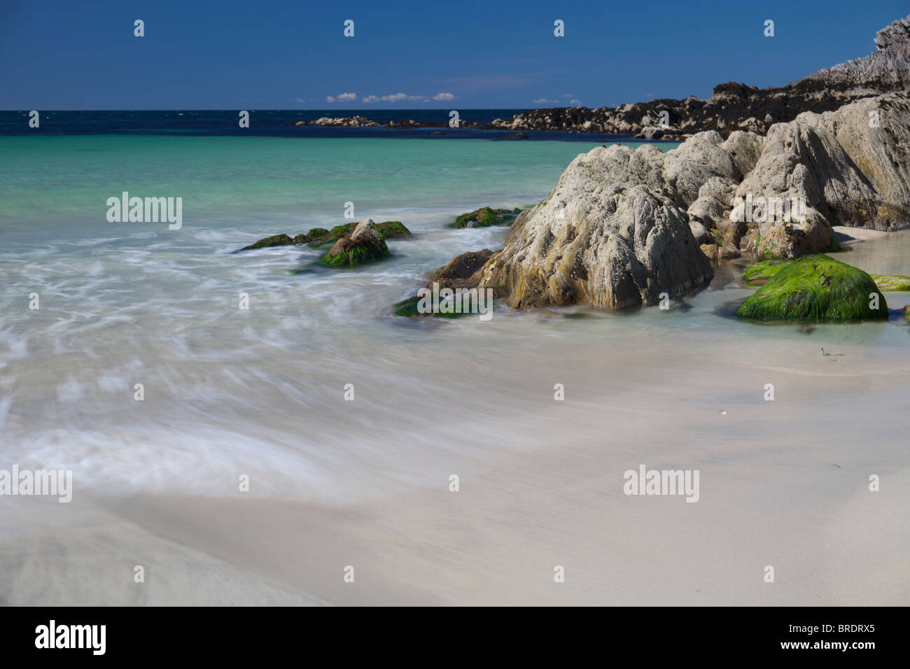 A spectacular long sandy beach on the SW of Coll Stock Photo - Alamy