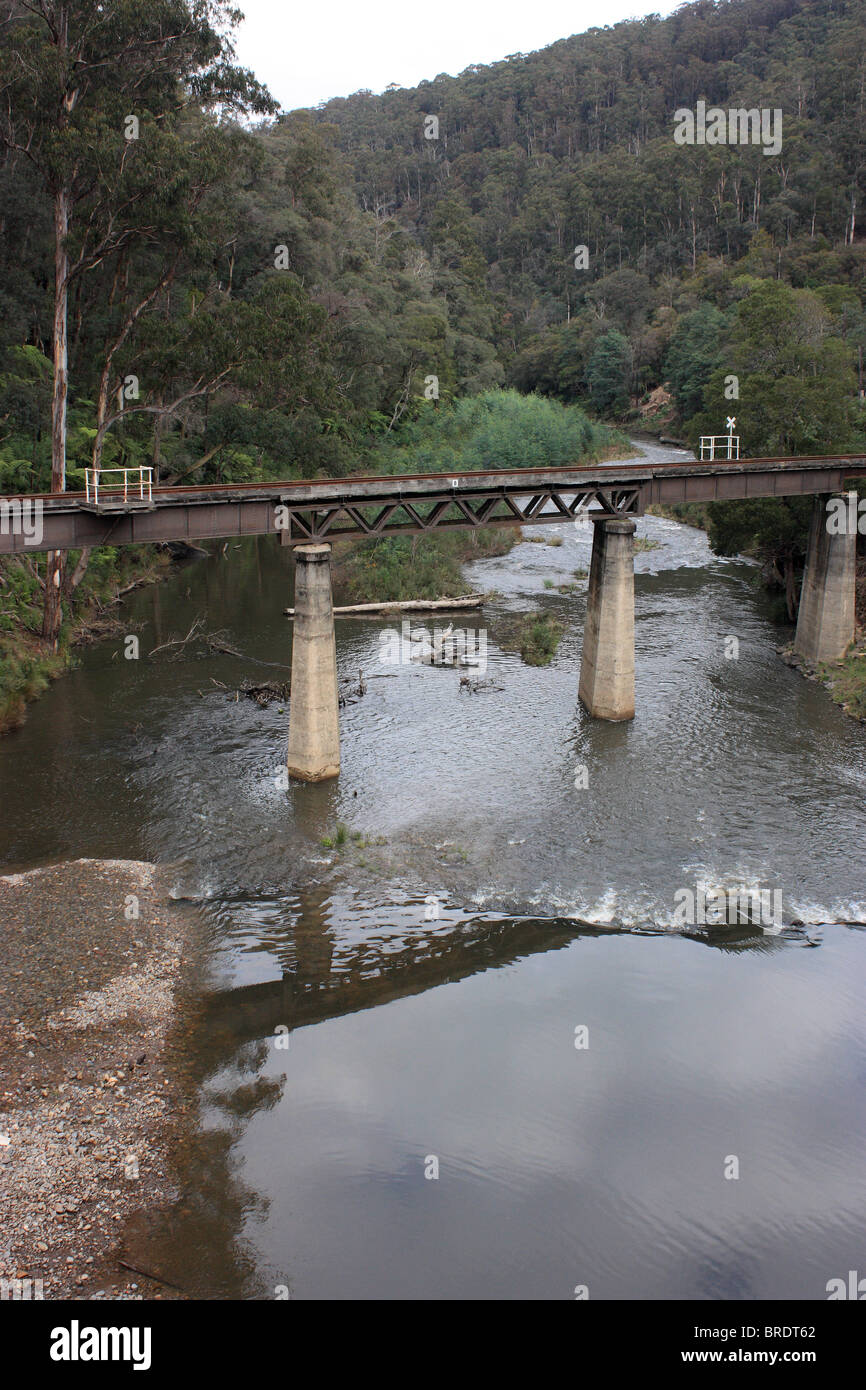 THE WALHALLA GOLDFIELDS BRIDGE SPANNING THE THOMSON RIVER WALHALLA ...