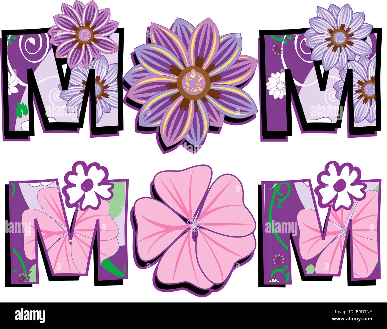 Vector Illustration of Mom Text 1 in two versions. I am also selling ...