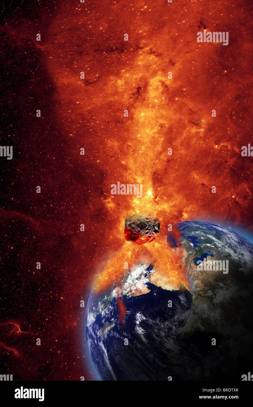 Meteor Falling to the Earth Stock Photo - Alamy