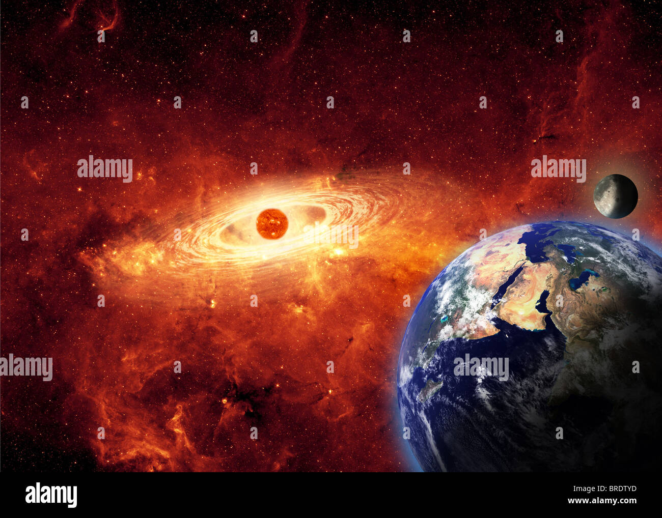 Meteor Falling to the Earth Stock Photo - Alamy