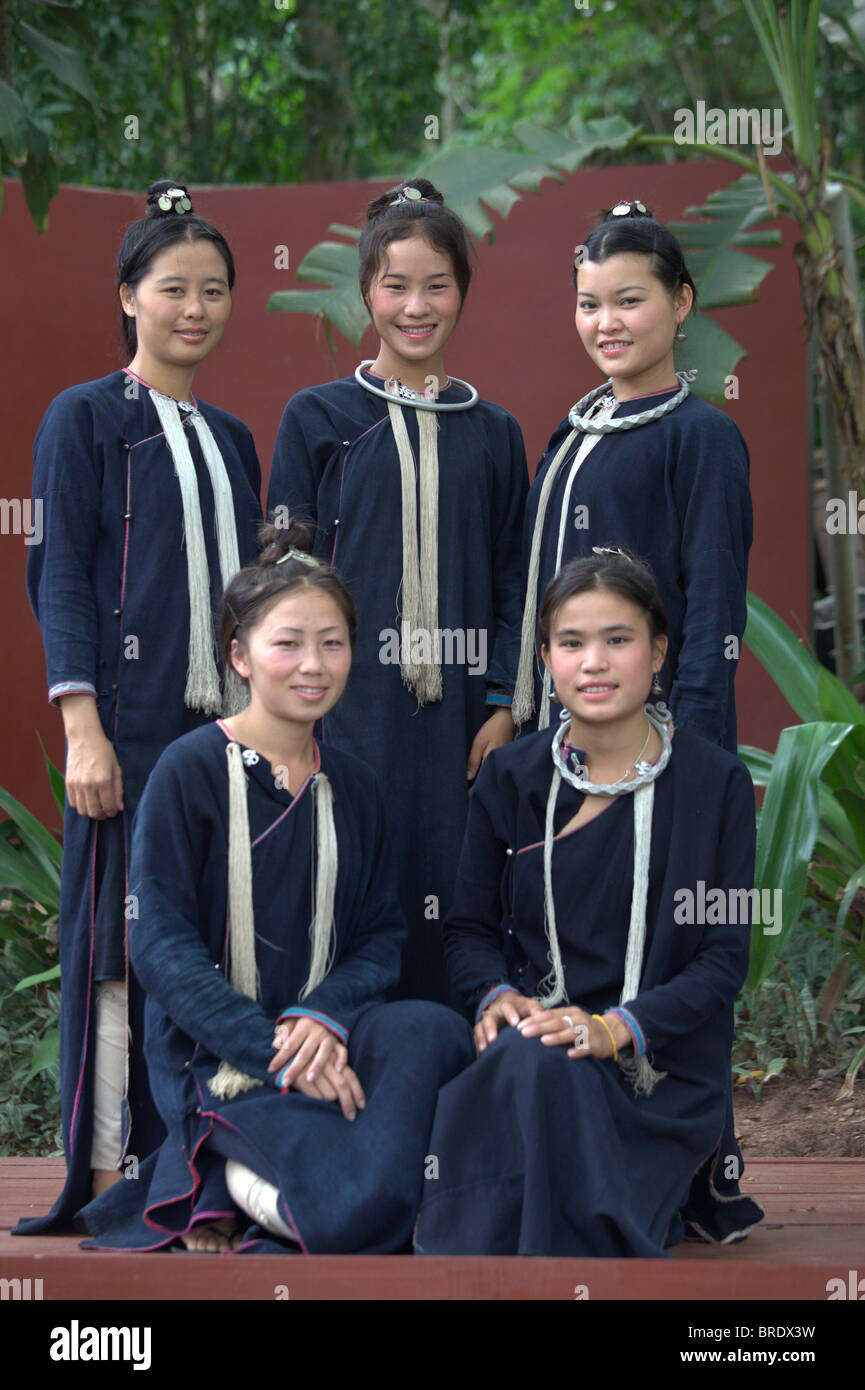 Young Laos People showing off National Costume Stock Photo - Alamy