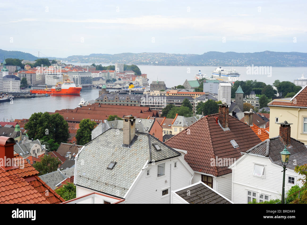 Norway bergen skyline panorama hi-res stock photography and images - Alamy