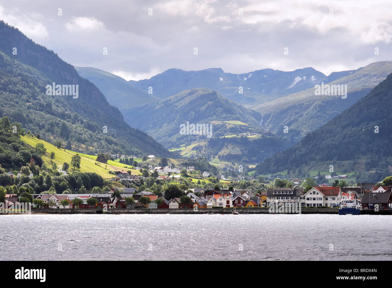 Vik- small village in Norvegian fjords Stock Photo - Alamy
