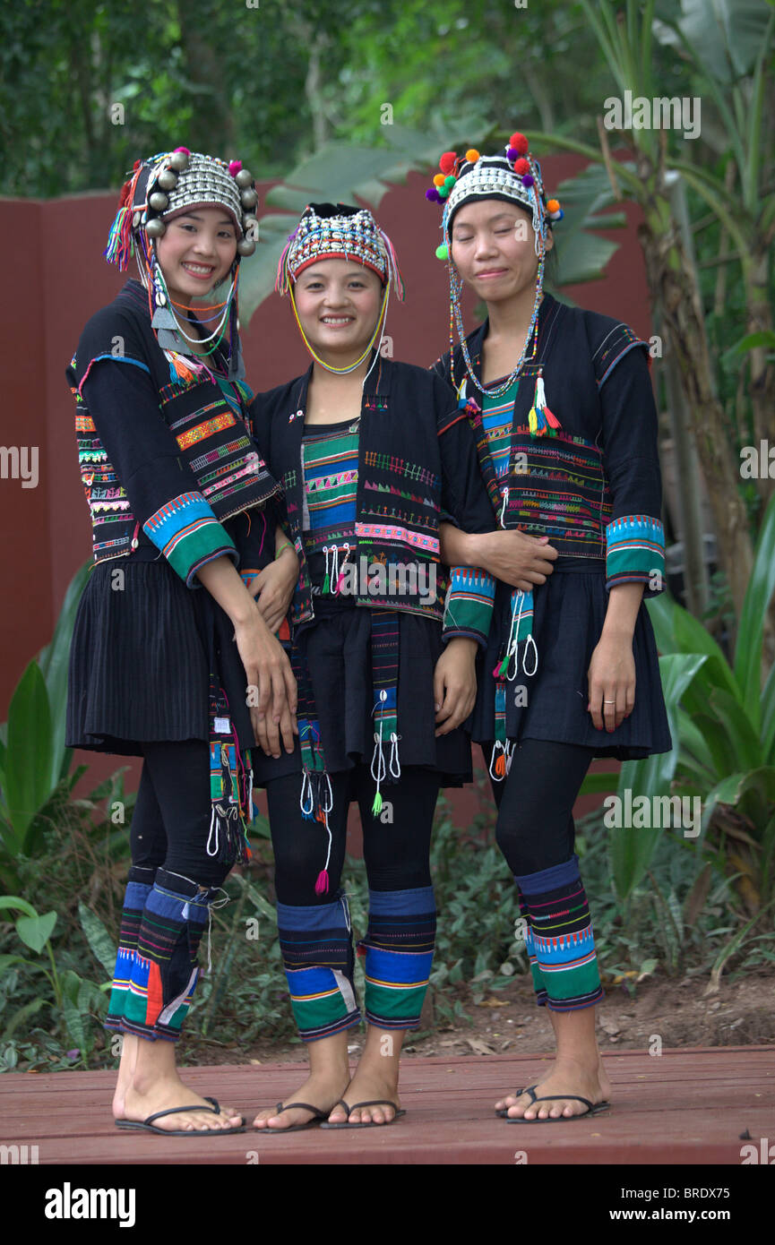 Young Laos People showing off National Costume Stock Photo - Alamy