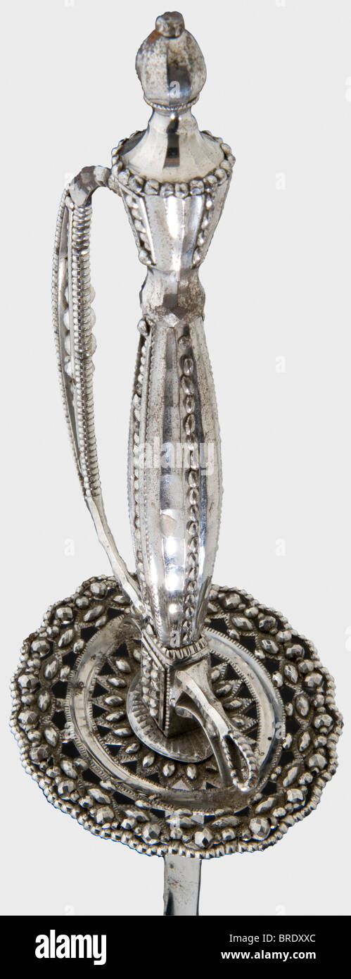 An English cut-steel sword with scabbard, circa 1810 Smooth triangular ...