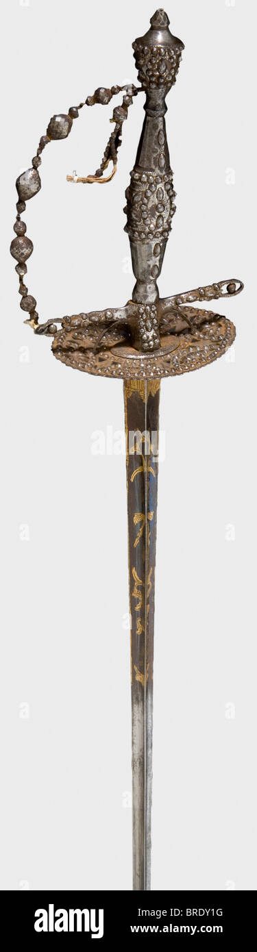 An English small-sword with a cut-steel hilt, circa 1800 Hollow ...