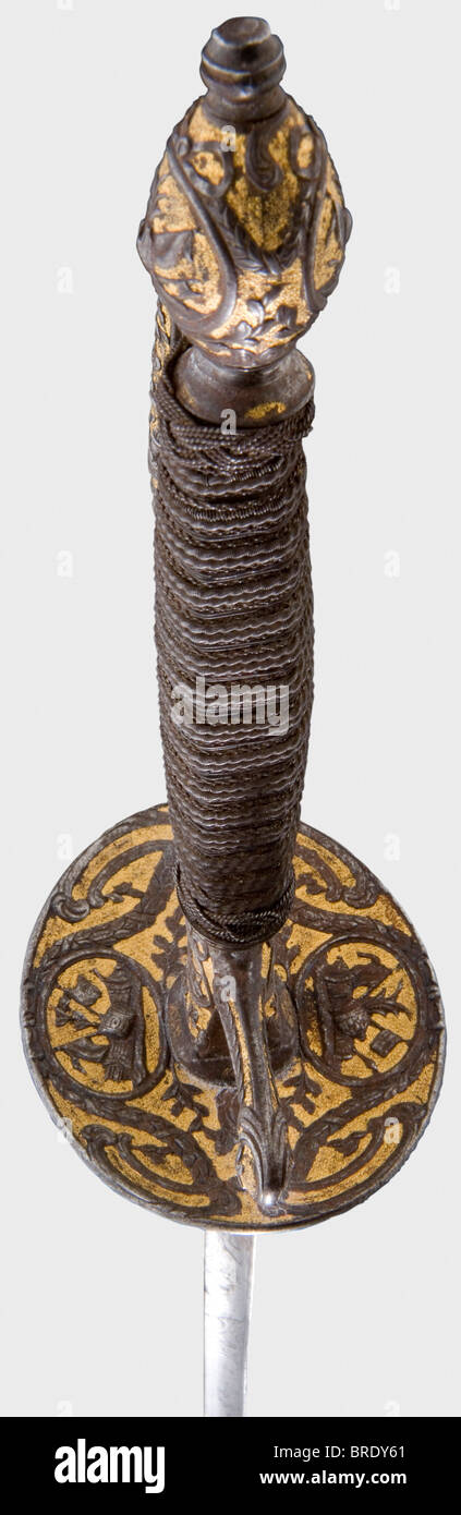 A French gilt small-sword with chiselled hilt, circa 1780 Hollow ...