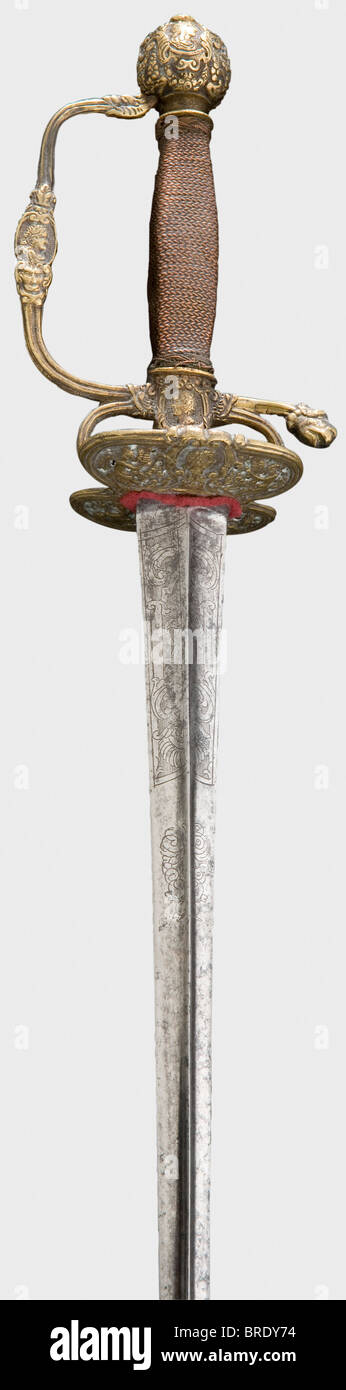 An officer's small-sword, Saxony(?), circa 1700 Hollow-triangular ...