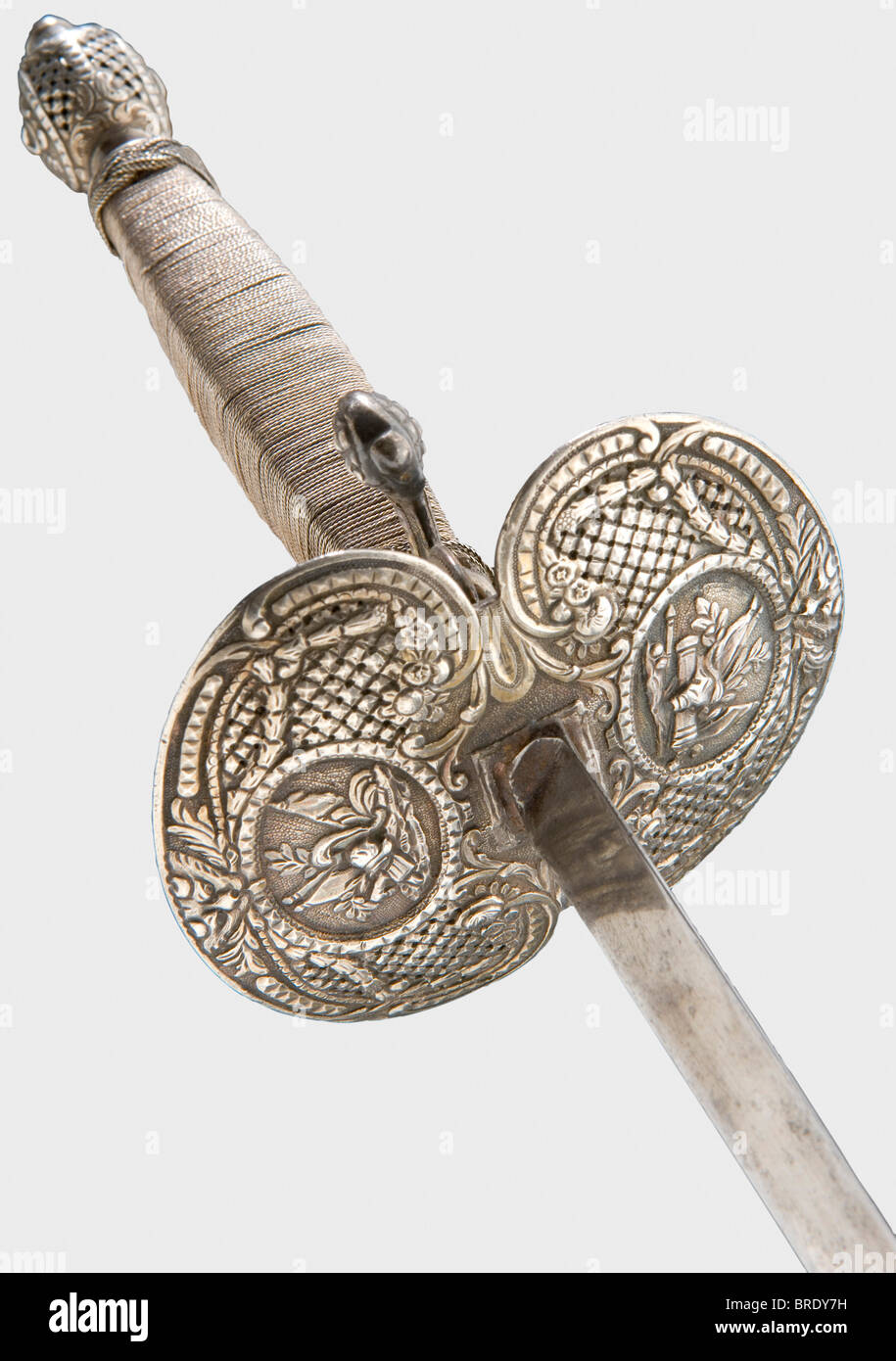 A French silver-hilted small-sword, Reims, 1762-68 Smooth, triangular ...