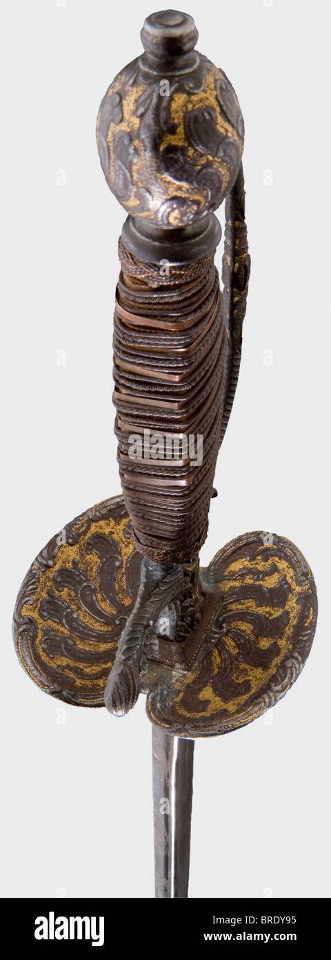 A French gilt small-sword with chiselled hilt, circa 1760 Hollow ...