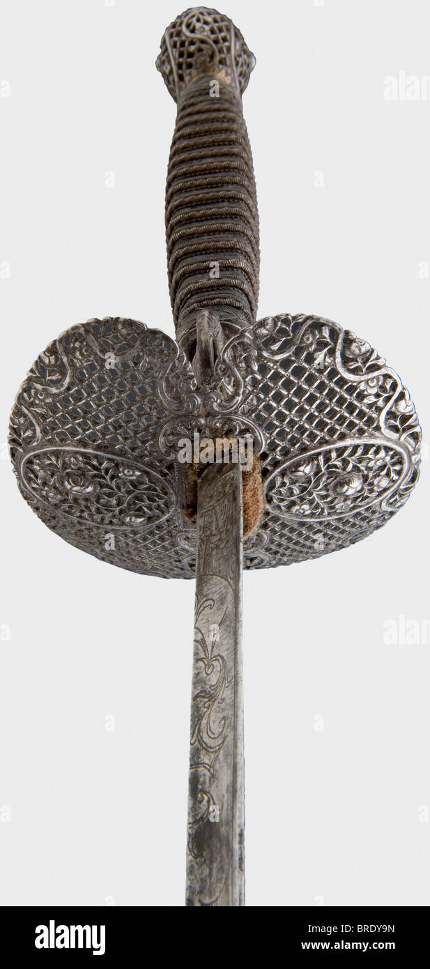 A French small-sword with chiselled hilt and scabbard, circa 1760 ...