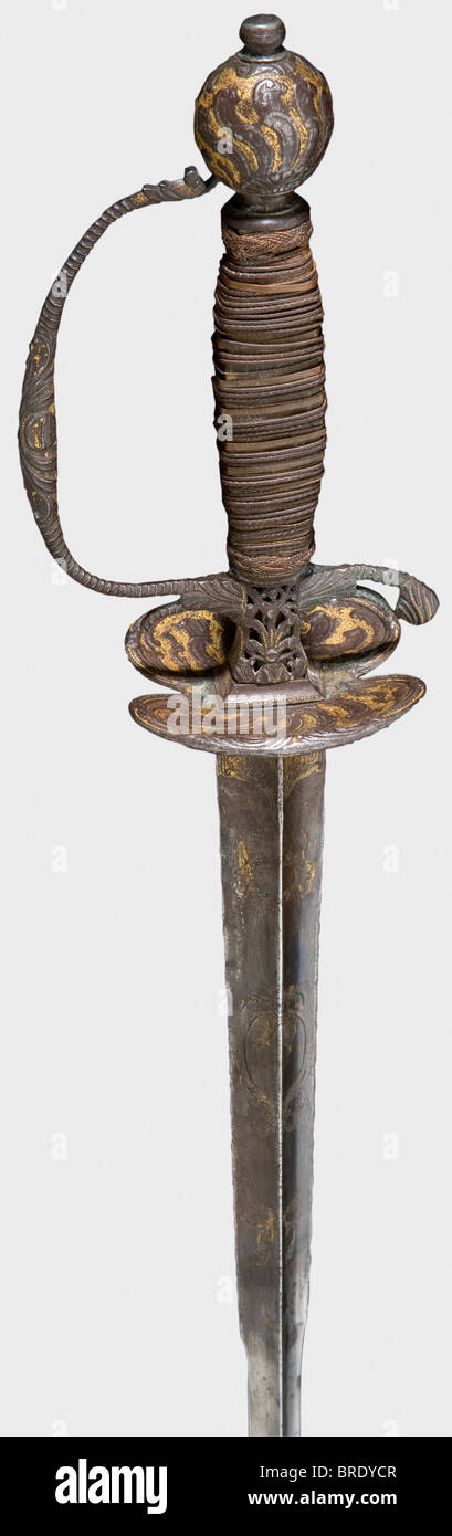 A French gilt small-sword with chiselled hilt, circa 1760 Hollow ...
