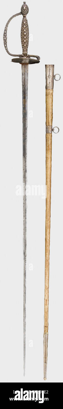 A French silver-hilted small-sword with scabbard, Paris, circa 1800 ...