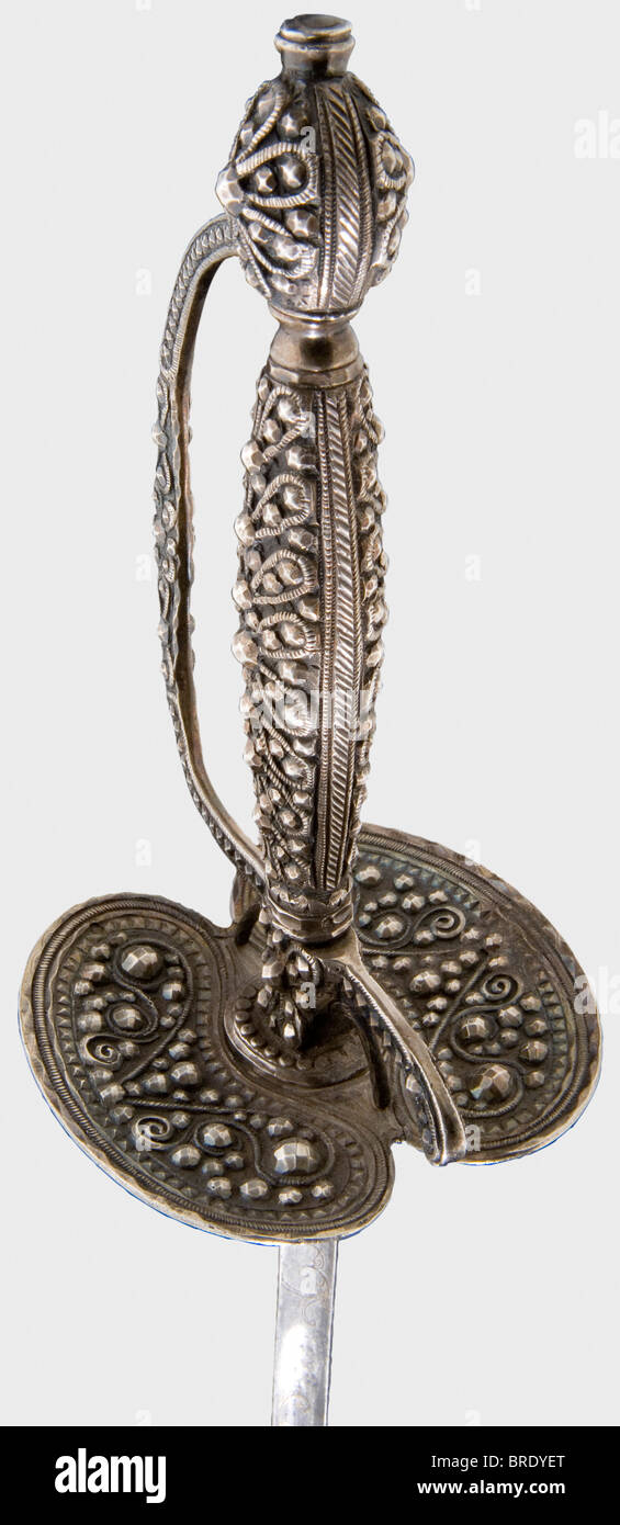 A French silver-hilted small-sword with scabbard, Paris, circa 1800 ...