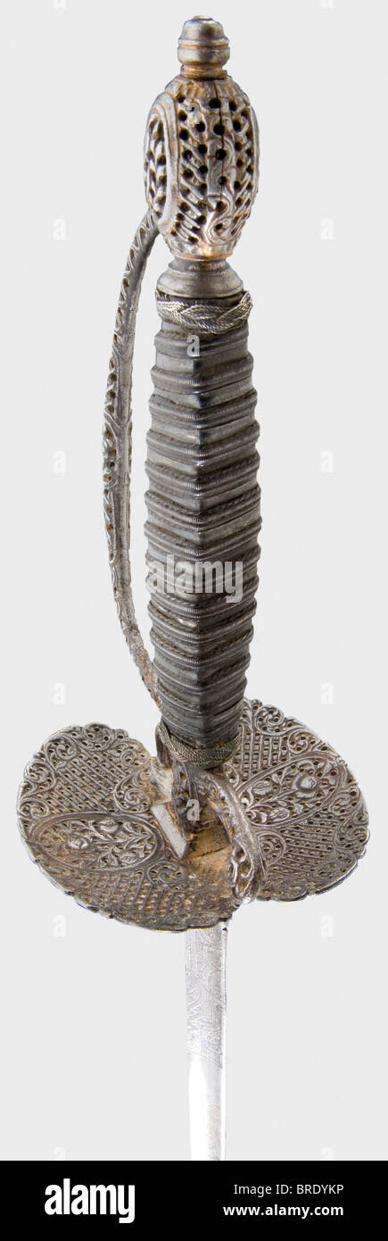 A French sword with cut-steel hilt, circa 1780 Hollow triangular ...