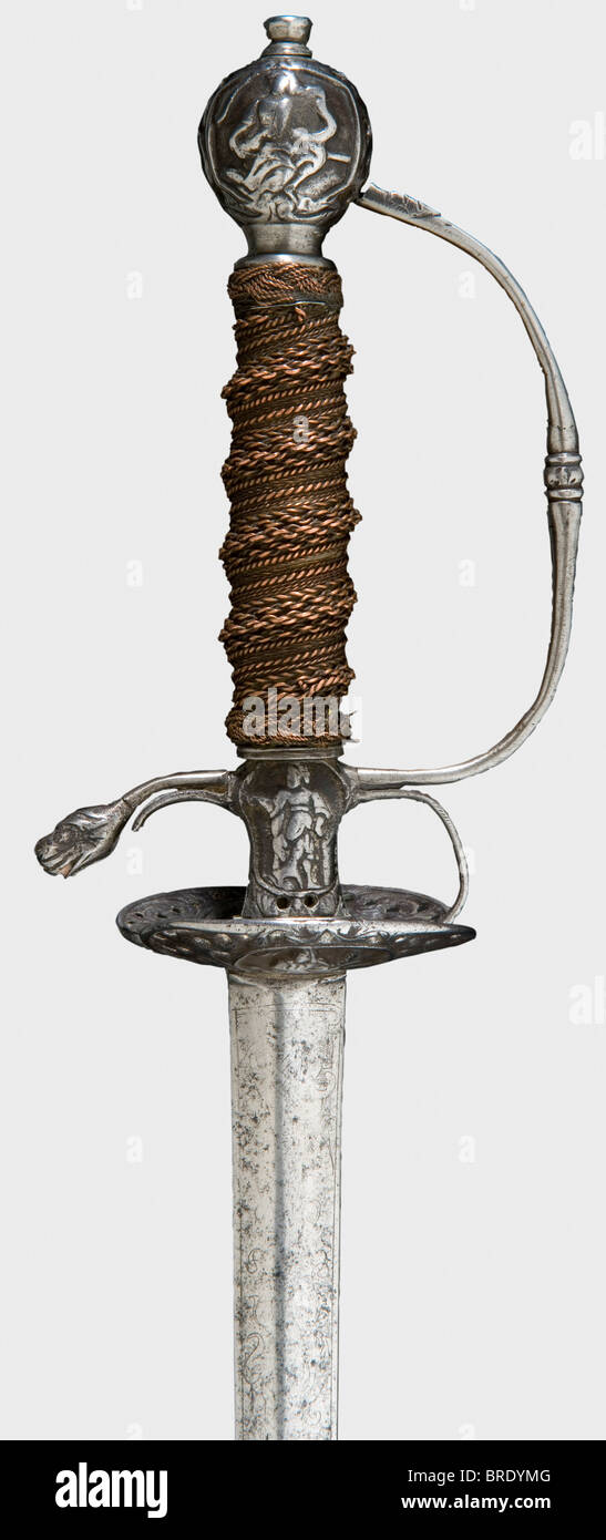 A small-sword with chiselled iron hilt, The Netherlands(?), circa 1680 ...