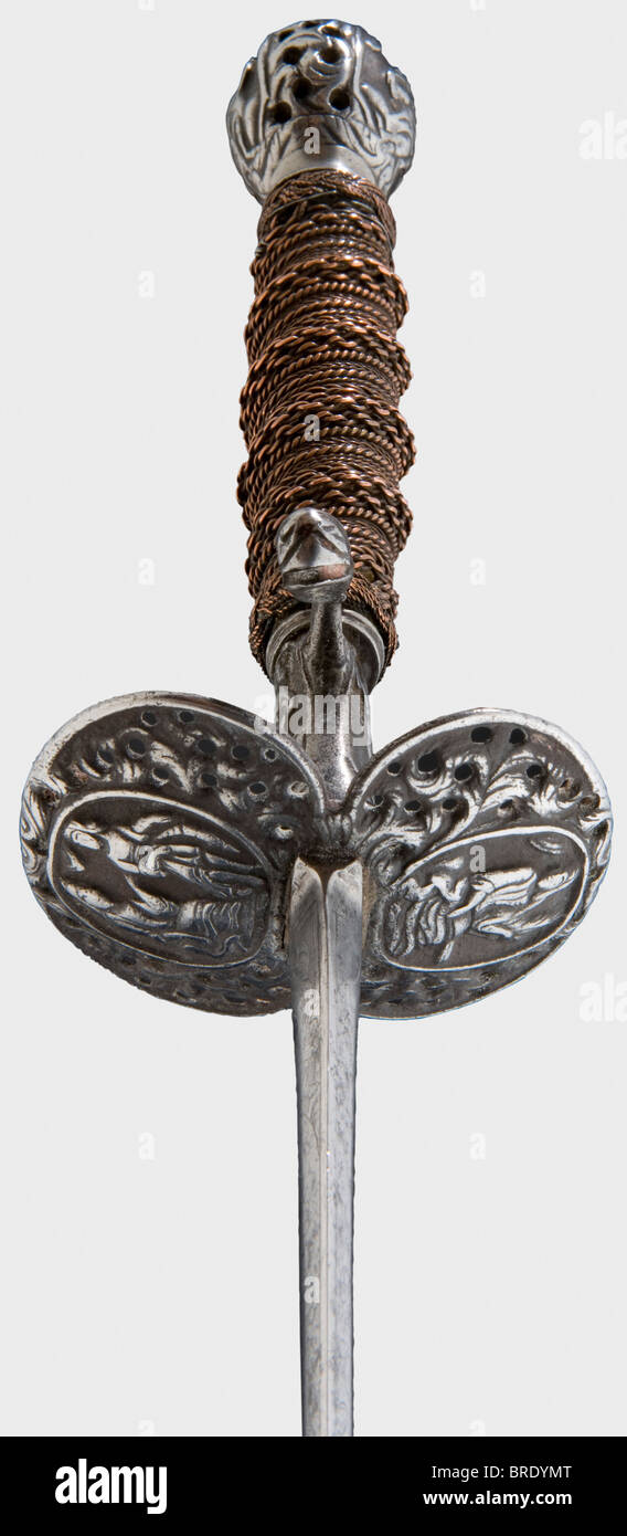 A small-sword with chiselled iron hilt, The Netherlands(?), circa 1680 ...