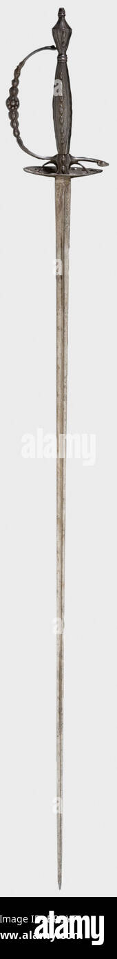 A French small-sword with cut-steel hilt, circa 1810 Slender hollow ...