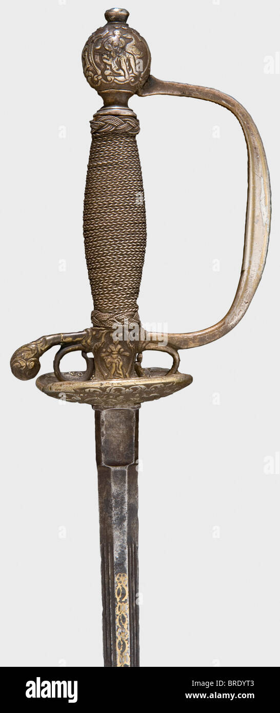 A small-sword with silver-plated hilt, Germany(?), circa 1760 Thrusting ...