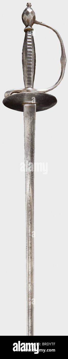 An iron small-sword, Germany(?), circa 1820 Slender triangular ...