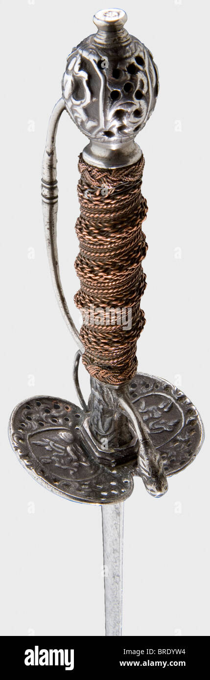 A small-sword with chiselled iron hilt, The Netherlands(?), circa 1680 ...