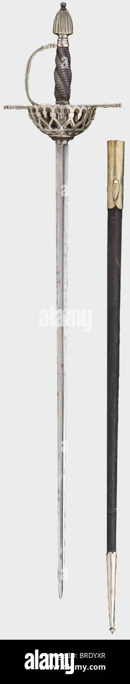 A child's cup-hilted sword, Spain(?), circa 1820 Hollow triangular ...