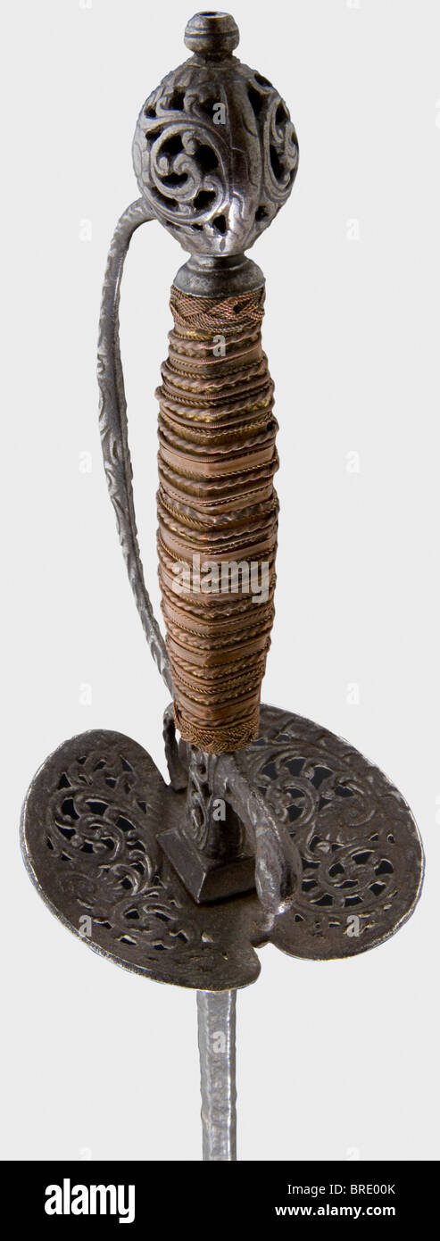 A French small-sword with chiselled hilt, circa 1760 Slender thrusting ...