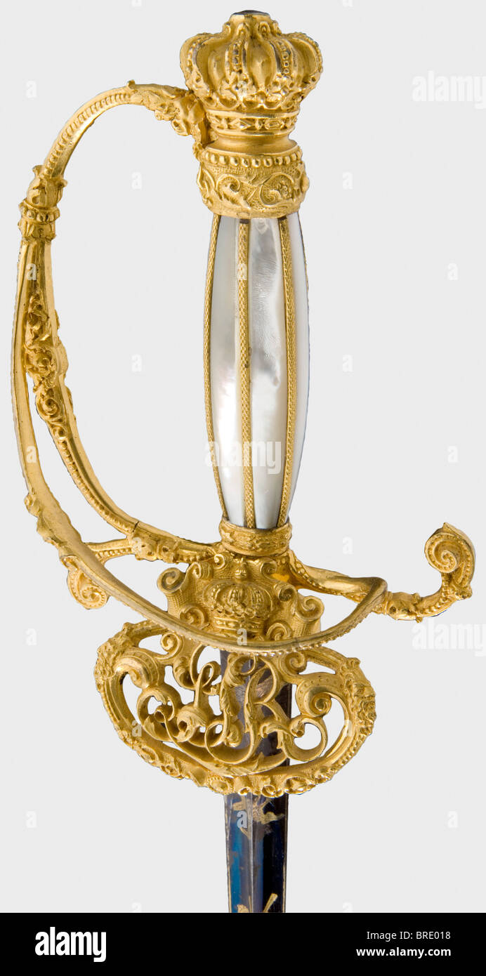 A French ceremonial sword for the court of Louis-Philippe, circa 1835 ...