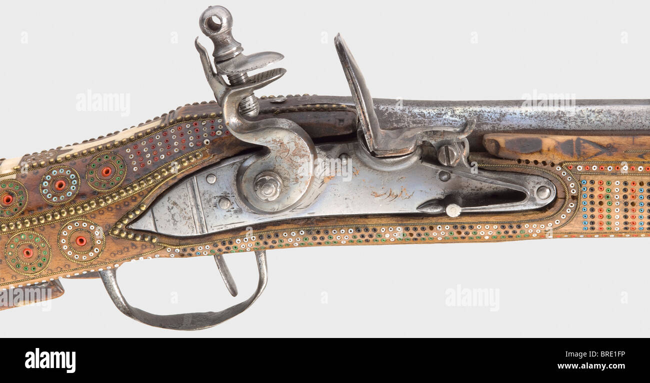 A flintlock shotgun, Carpathian Region, circa 1800. Octagonal barrel ...