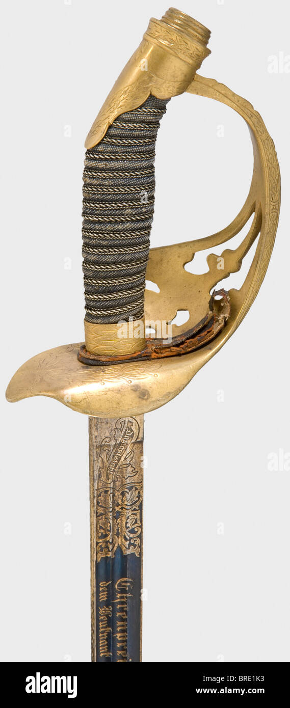 An infantry sword as first prize for outstanding marksmanship 1902 ...