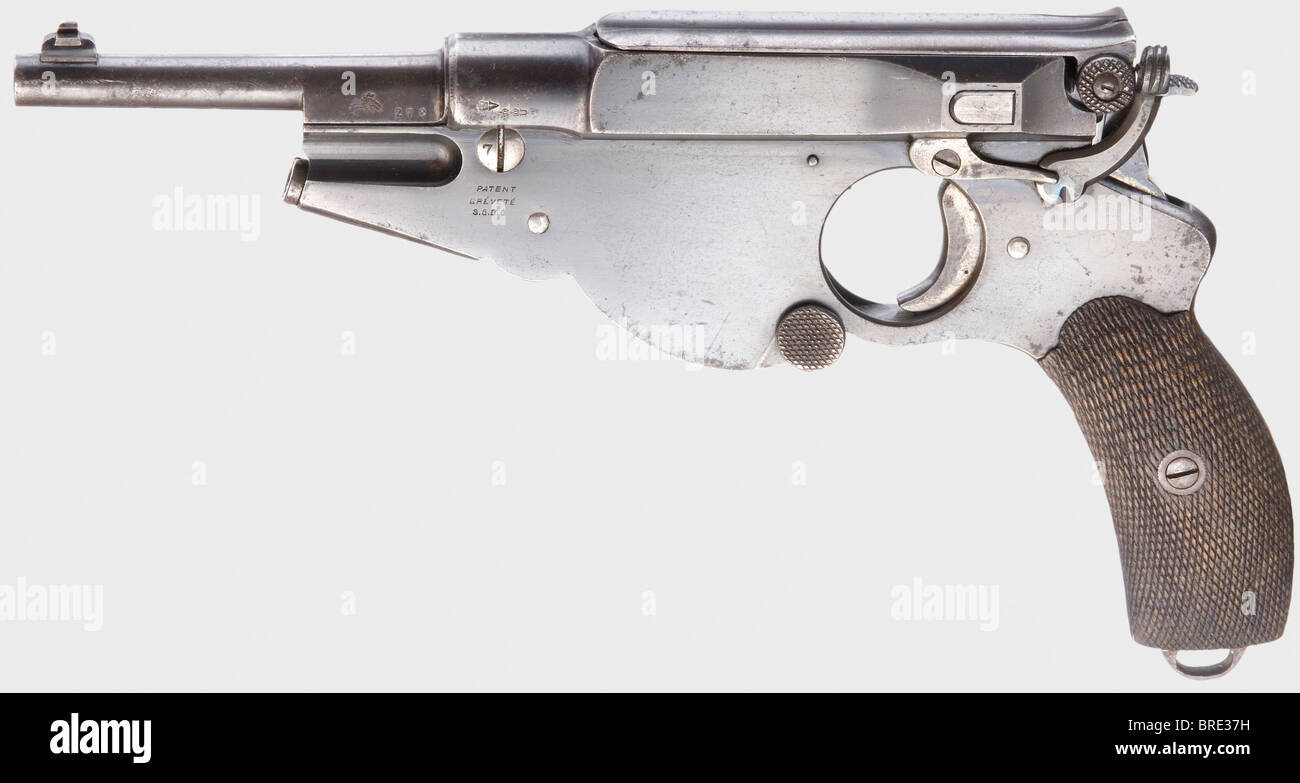 A Bergmann mod. 1896 No. 3, calibre 6.5 mm Bergmann, no. 1194. Mirror ...