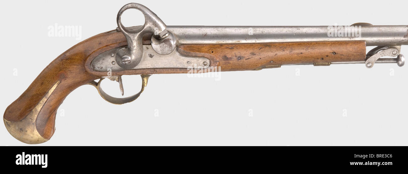 A model 1848 artillery pistol., Round, smooth bore barrel in 17.2 mm ...