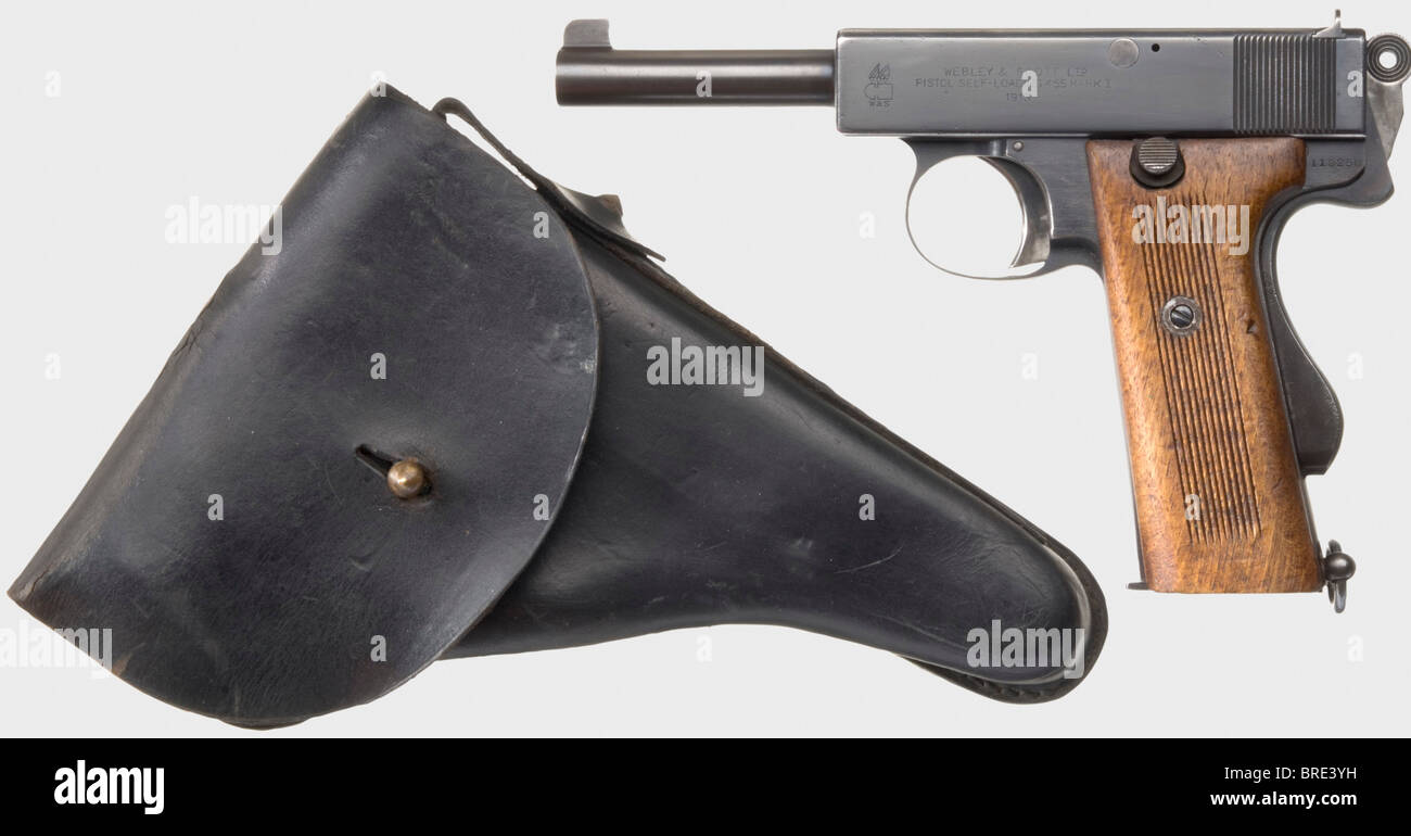 A Webley & Scott Mark I, mod. 1912, Commercial, with holster, cal..455 ...