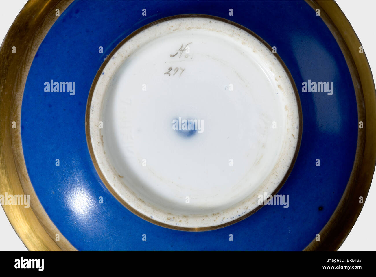 A tea cup and two saucers, Gardner Porcelain Manufactory, Moscow, 1st ...
