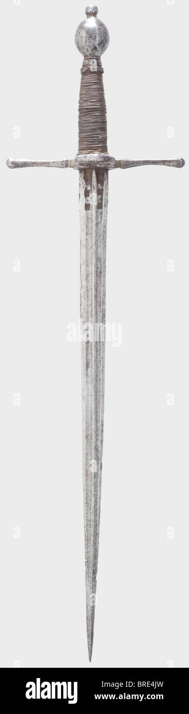 An Italian left-hand dagger, end of the 16th century. Long, double ...