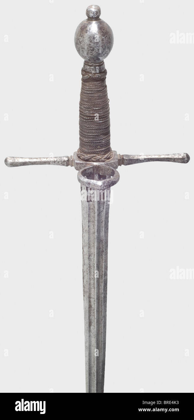 An Italian left-hand dagger, end of the 16th century. Long, double ...
