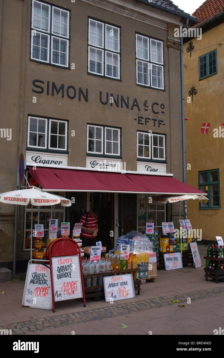 Shop selling alcohol Helsingor north Sjaelland Denmark Europe Stock ...