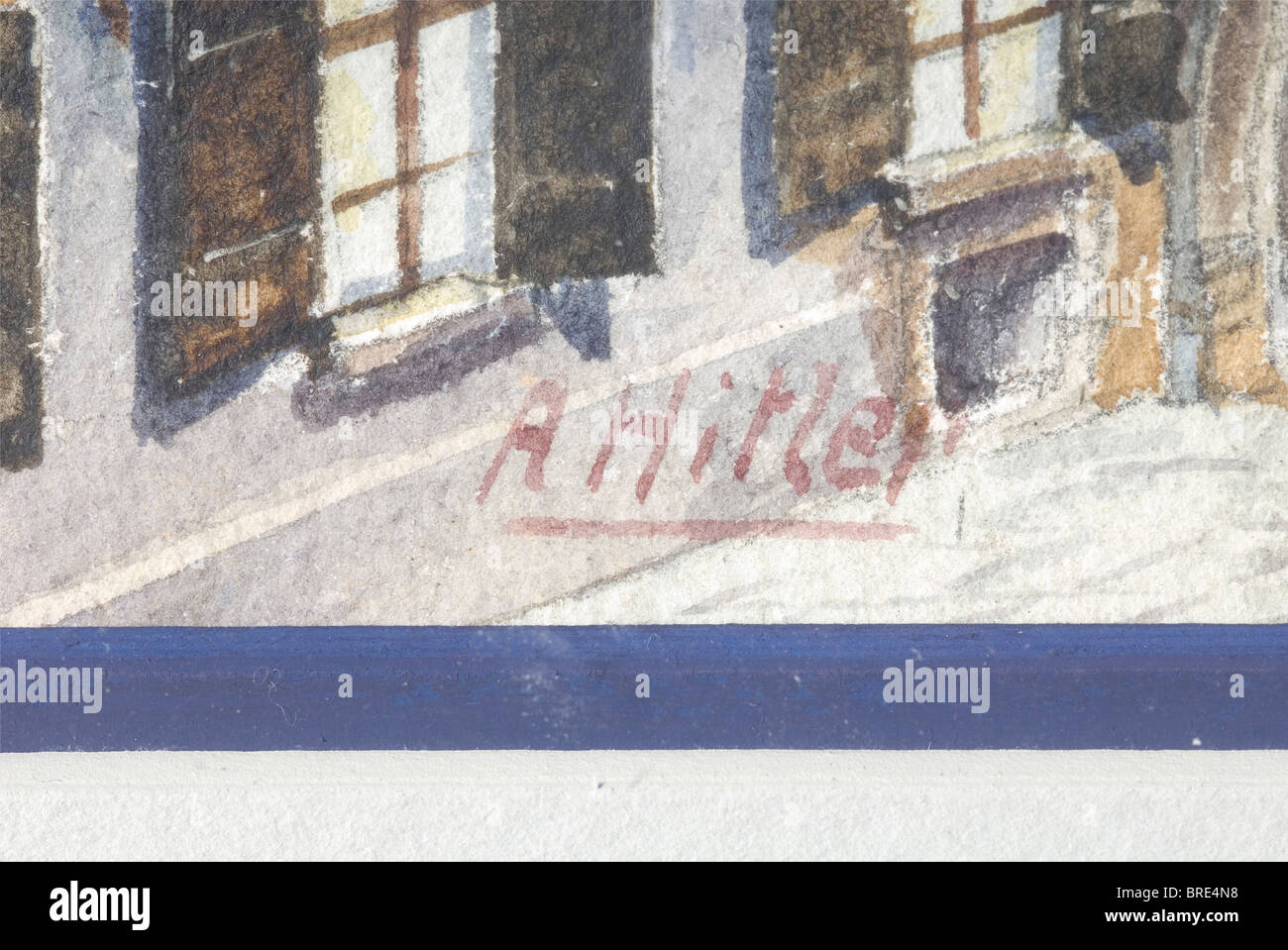 Adolf Hitler, the watercolour "Asamhaus & Johanis Kirche" Extremely ...