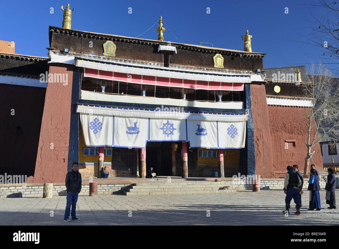 Tsulaklakang Monastery within Palcho Monastery, Gyantse, Tibet Stock ...