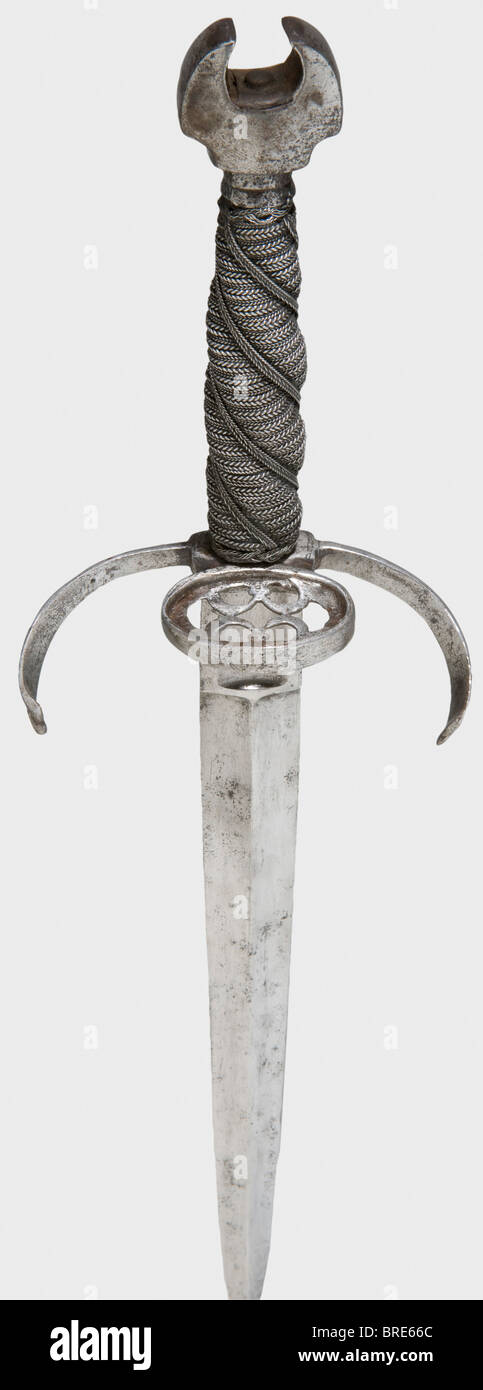 A German left-hand dagger, presumably Saxony, circa 1600 Double-edged ...